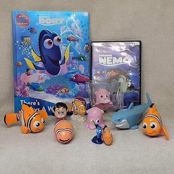 Disney | Toys | Disney Pixar Finding Nemo Dvd Finding Dory Sticker Book ...